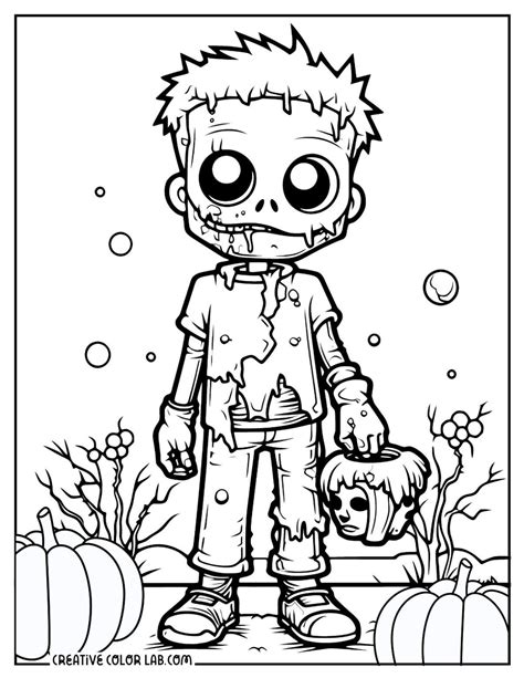 Zombie Halloween Coloring Pages Zombie Halloween Coloring Pages