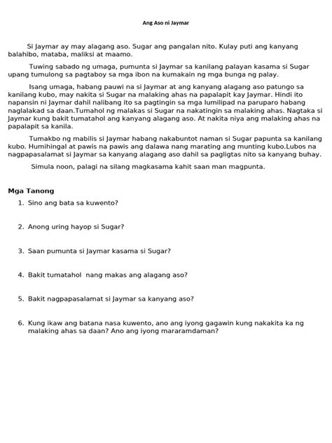 Ang Aso Ni Jaymar Pdf