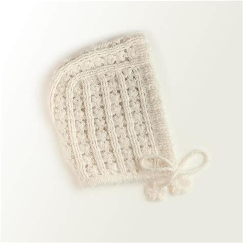 Handmade Lace Crochet Bonnet Upcycled Wool Winter Hat Vintage Style