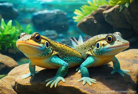 Mudskipper Fish On Rock Stable Diffusion Online