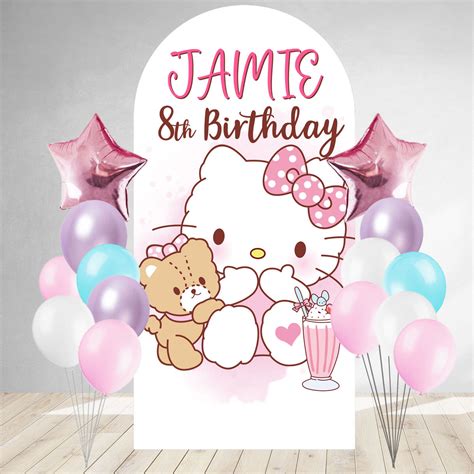 Hello Kitty Diy Birthday Backdrop And Balloon Set