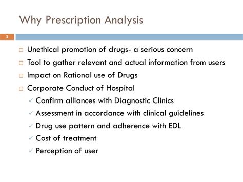 Ppt Introduction To Prescription Analysis And Methodology Powerpoint
