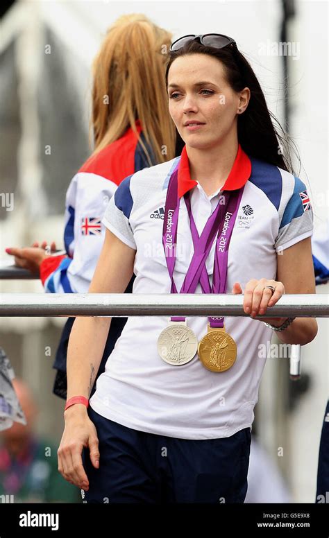 Cyclist Victoria Pendleton Takes Part In A Parade Through London