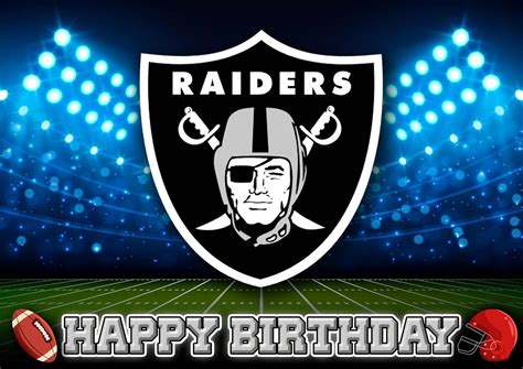 8 3 X 11 7 Inch Edible Square Cake Toppers Raiders Themed