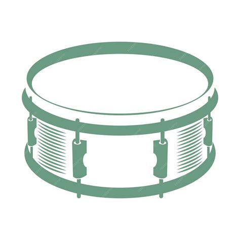 Premium Vector Drum Flat Design Icon Illustration