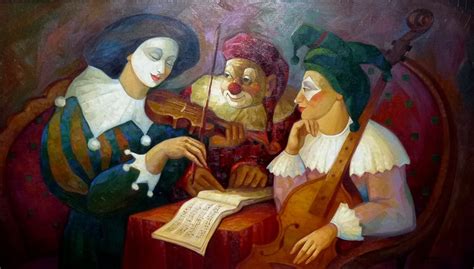 בידרמן גלריה לאמנות ישראלית Biderman Israeli Art Gallery סצנת מסכות הצגה שמתחילה על