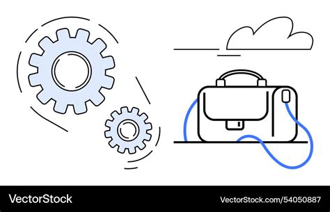 Engineering And Business Integration With Cogs Vector Image