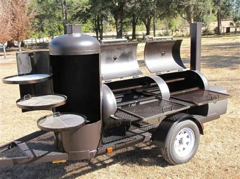 Homemade Grill Smokers On Trailer