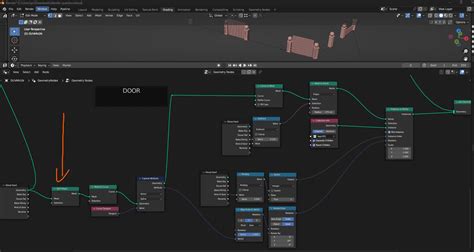 Modeling Geometry Nodes Curve To Point Rotation Problem For Door