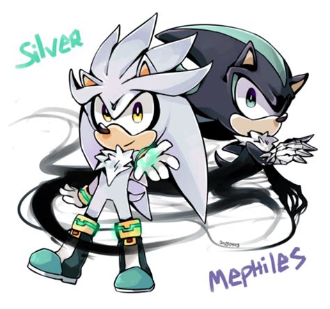 Silver And Mephiles Sonic And Shadow Silver The Hedgehog Chibi