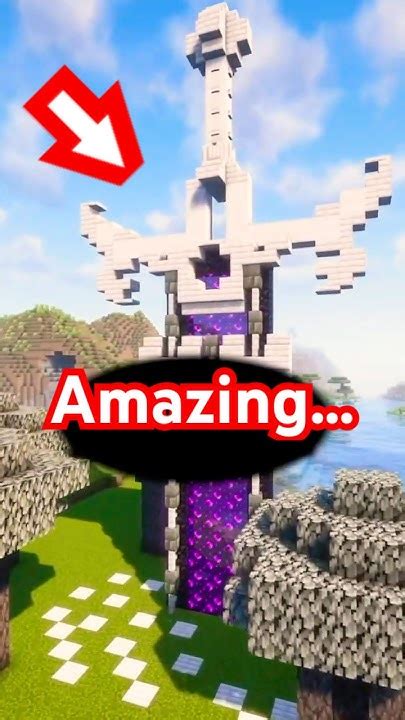 How To Build An Epic Minecraft Sword Statue Youtube