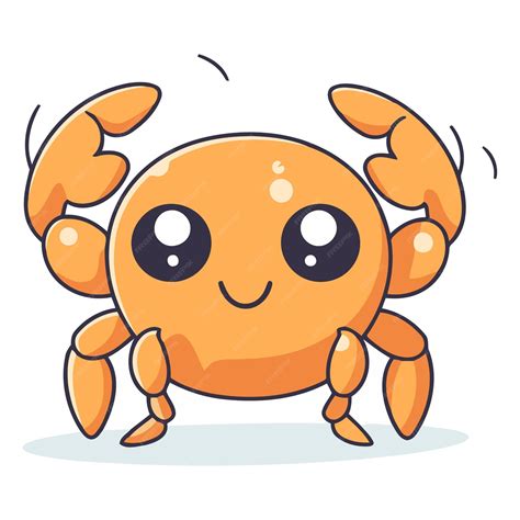 Premium Vector Cute Cartoon Crab Of A Cute Cartoon Crab