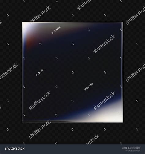 3d Clear Vector Refraction Square Glass Stock Vector Royalty Free