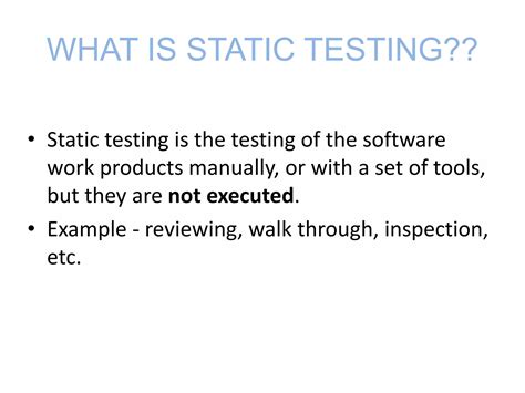 Static Testing Ppt