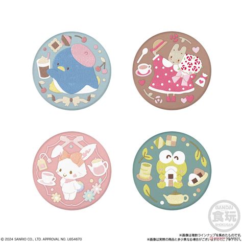 Sanrio Characters Embroidered Can Badge Biscuit 3 Set Of 12 Shokugan