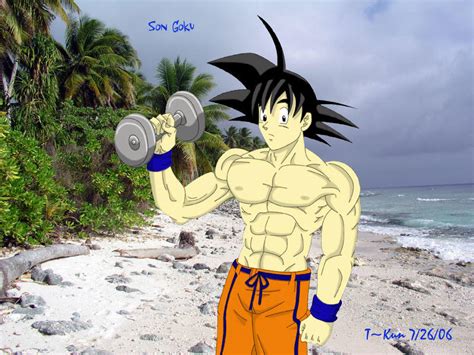 Goku At The Beach By Elitedragongoku On Deviantart