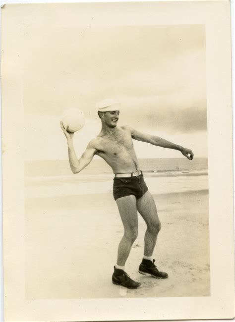 Shirtless Sailor Wwii Era Matthews Island