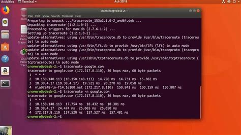 Install Traceroute On Ubuntu Desktop 17 10 Tracert On Gnu Linux