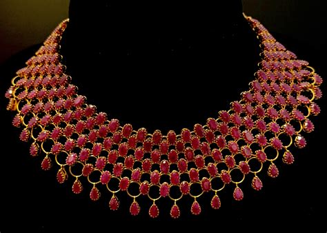 Breathtaking Ruby Bridal Set With Drop Earrings Gulab Jewelry