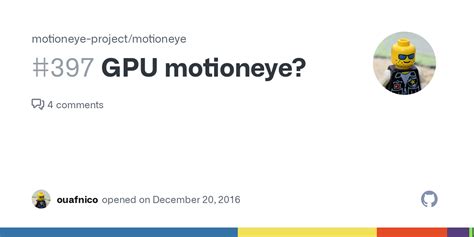 GPU Motioneye Issue Motioneye Project Motioneye GitHub