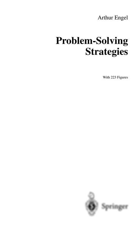 Solution Problem Solving Strategies For Math Olympiads Arthur Engel Z