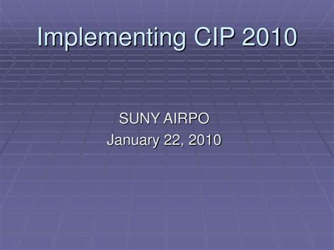 Ppt Implementing Cip 2010 Powerpoint Presentation Free Download Id