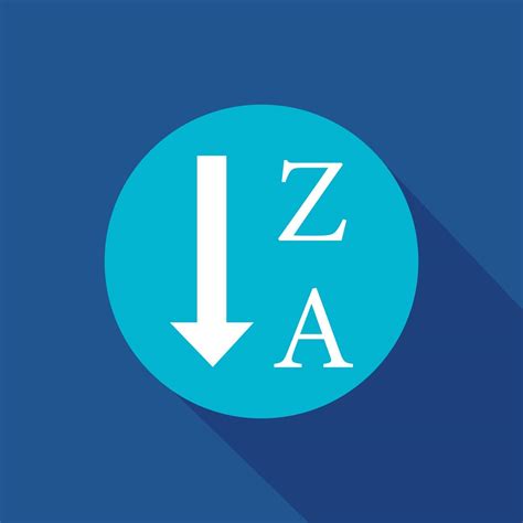 Sort By Alphabetic Vector Icon Symbol 2243716 Vector Art At Vecteezy