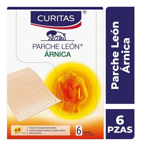 Parche Térmico Curitas León Árnica Efecto Térmico Medio 6pza Curitas Bdf México León Árnica X