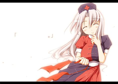 Safebooru 1girl Blush Breasts Closed Eyes Female Hat Long Hair
