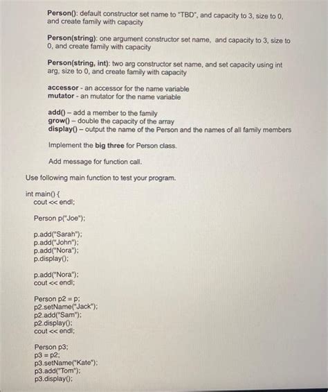 Solved 2 Implement A Person Class As Specified Data