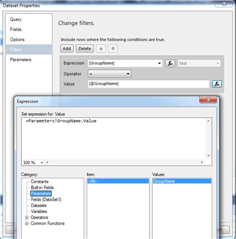 filter parameter in ssrs it developer zone