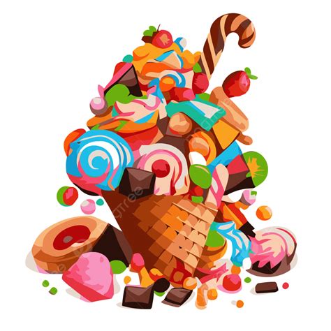 Exploding Candy Clip Art Premium Vector Explosion Of Falling Candy