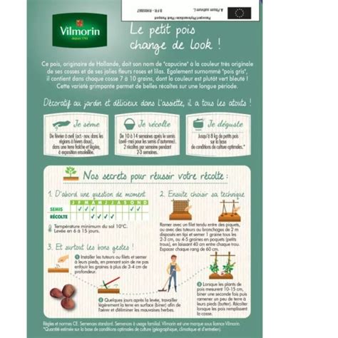 Graines De Pois à Rames Capucine Blauwshokker 185 G Vilmorin Jardiland
