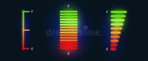 Fuel Gauge Energy Control Panel Battery Recharge Stock Vector