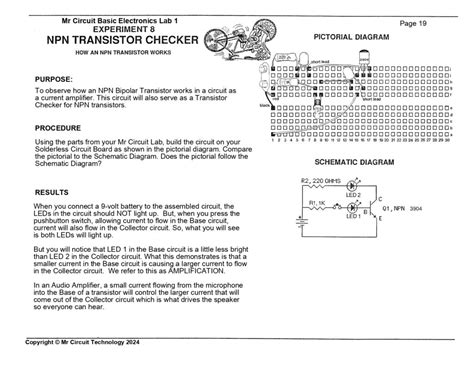 MC Mr Circuit Lab Experiment How An NPN Transistor Works MrCircuitTech