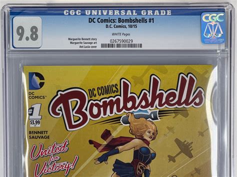 Dc Comics Bombshells Issue 1 High Grade 98 Cgc Ant Lucia Cover Marguerite Bennett Writer