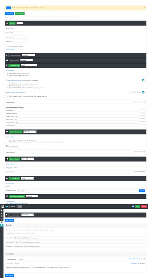 Home Assistant Rhasspy Server Satellite Issue Help Rhasspy Voice Assistant