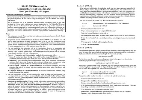 stats 201 assignment 2 s2 21 stats 201 8 data analysis assignment 2