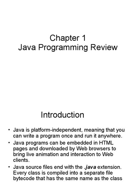 Chapter1 Review Pdf Java Programming Language Array Data Structure