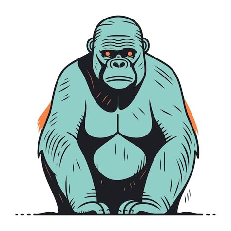 Premium Vector Gorilla Vector Illustration Of A Gorilla In A Flat Style
