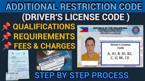 Additional Restriction Code Or Drivers License Code Requirements