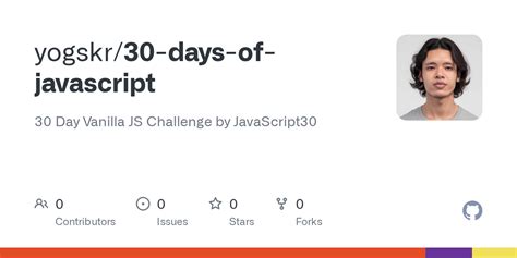 Github Yogskr30 Days Of Javascript 30 Day Vanilla Js Challenge By