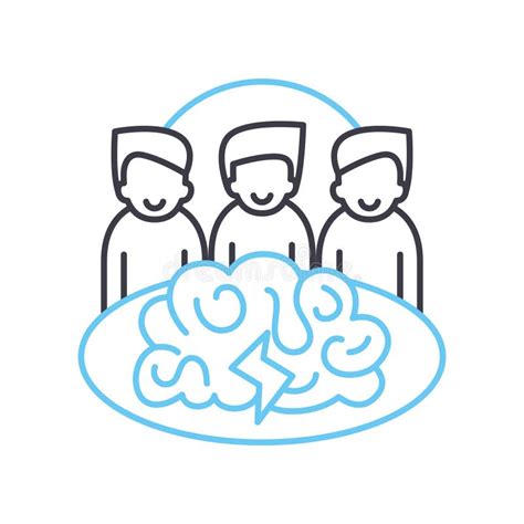 Brainstorming Line Icon Outline Symbol Vector Illustration Concept