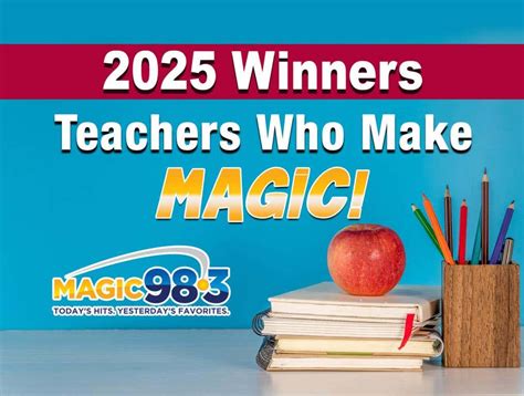 2025 Winners Teachers Who Make Magic Magic 983 Fm