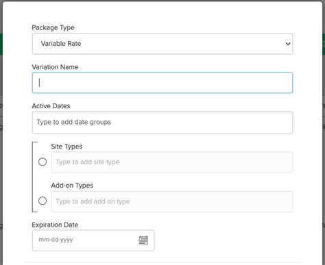 Packagediscountpromo Code Pricing Variable Rate Package Types Rule Setup