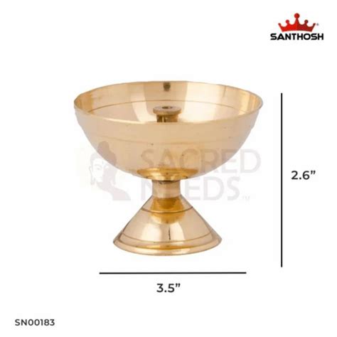 Round Pooja Santhosh Brass Pyali Deepam For Home Size 3 5x2 6 Lxh Inch At ₹ 219 Piece In