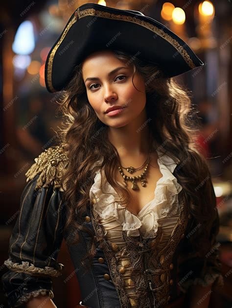 Premium Photo Female Pirate Ancient Times Sea Ocean Ship Hat Saber
