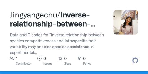 Github Jingyangecnuinverse Relationship Between Species