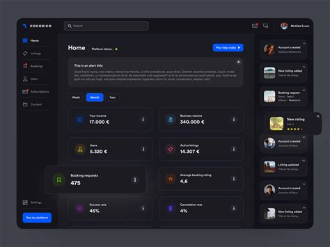 Dribbble Dashboard Dark Modepng By Maxime Lesur