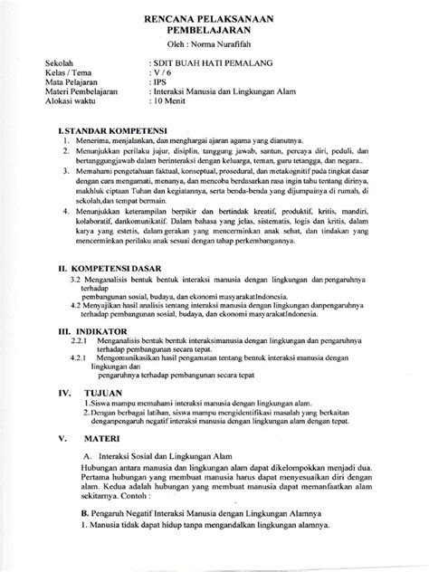 Contoh Rpp Muatan Ips Pdf